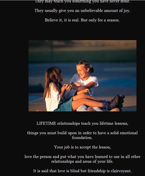 Reason, season and lifetime – friendships explained.. – A Learning a Day